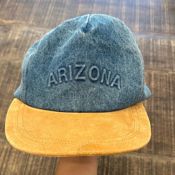 Vintage | Accessories | Vintage Blue And Tan Suede Arizona Hat | Poshmark